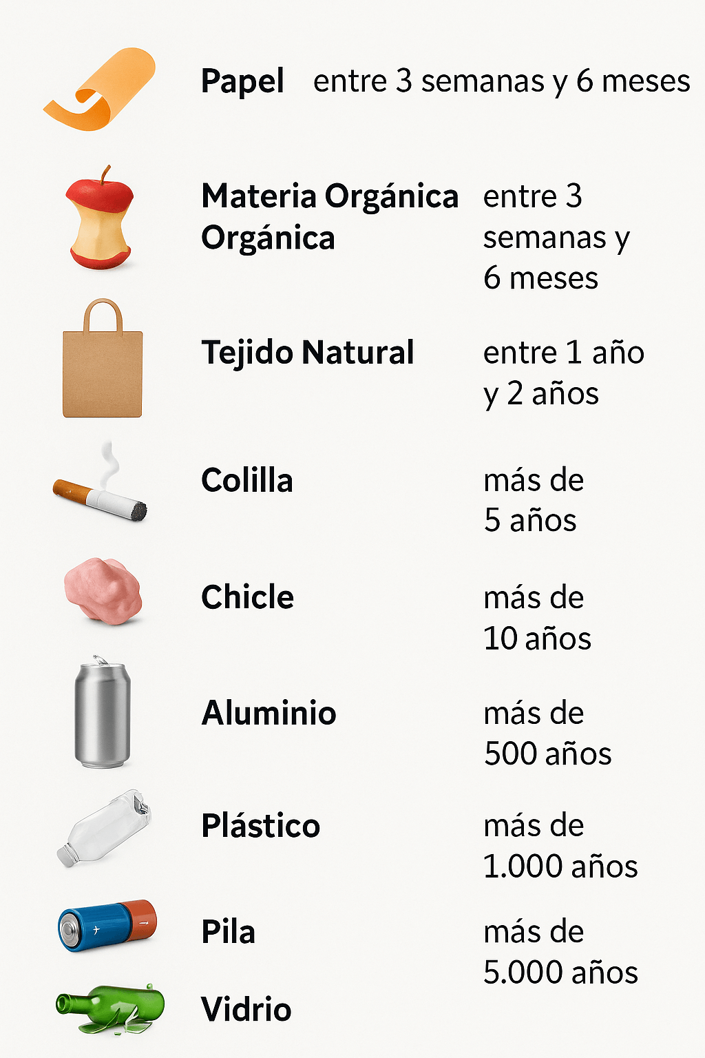 Nuestra basura y su descomposición | Blog | Deyute